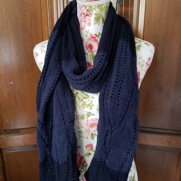 Modena | Accessories | Modena Blue And Black Scarf | Poshmark